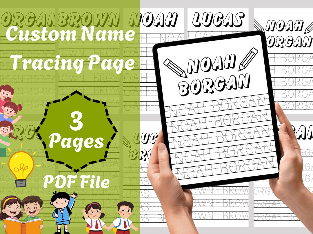 Personalized Name Tracing Worksheet: Preschool Handwriting Practice ...