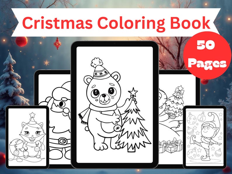 50 Grinch Christmas Coloring Pages, Grinch Holiday Activity Book PDF ...