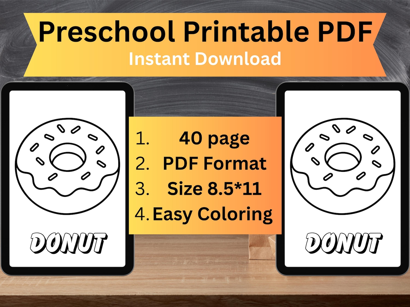 40 Easy Coloring Pages for Kids | Fun Printable Activity PDF | Toddler ...