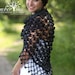 Chal negro chal de ganchillo chal de boda envoltura negra - Etsy España