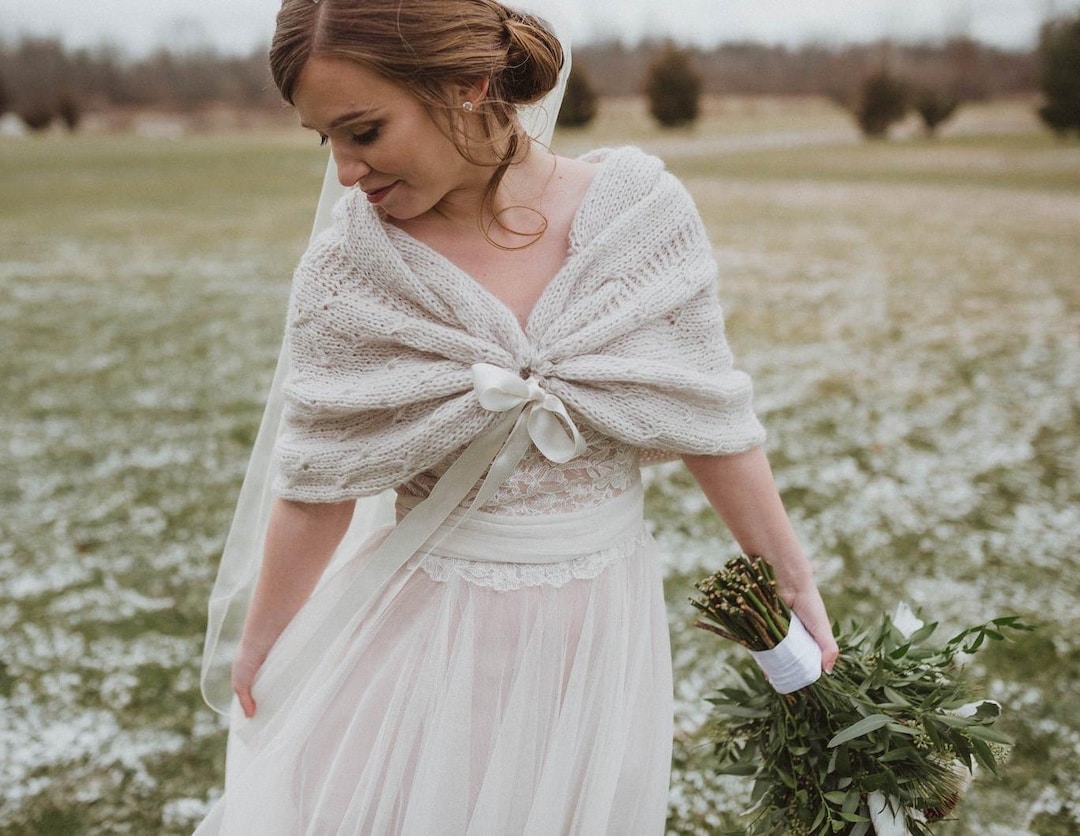 Off White Bridal Shawl,white Winter Wedding Shawl Wrap,bridesmaid Shawl ...