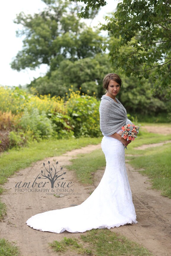 Handknit Bridal Shawl: Lightweight Wedding Wrap With Wool - Etsy