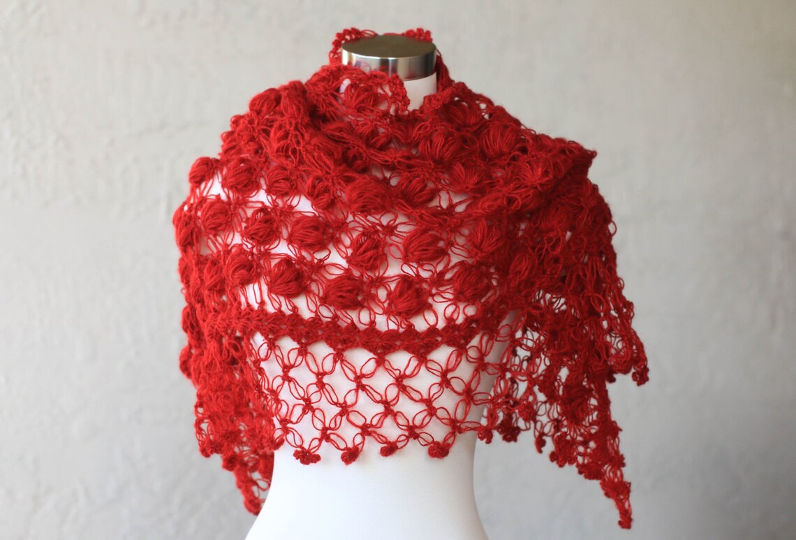 Wedding Shawl Red Bridal Shawl Red Wedding Shawlwinter | Etsy