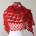 Wedding Shawl Red Bridal Shawl Red Wedding Shawlwinter - Etsy