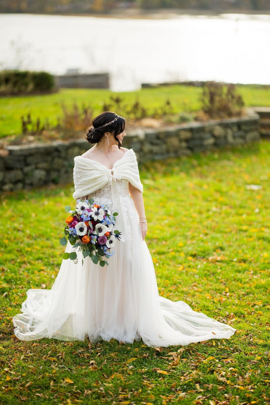 Ivory Mohair Bridal Shawl: Winter Wedding Wrap - Etsy