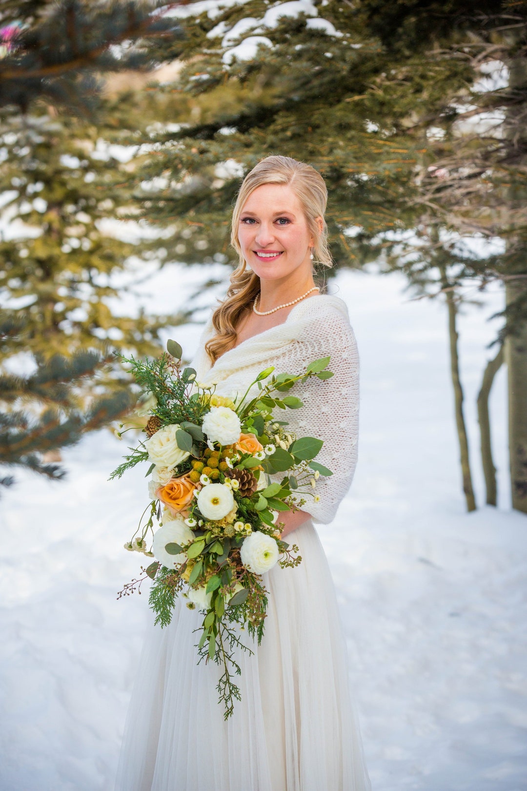 Ivory Bridal Shawl: Mohair Blend Wedding Wrap - Etsy
