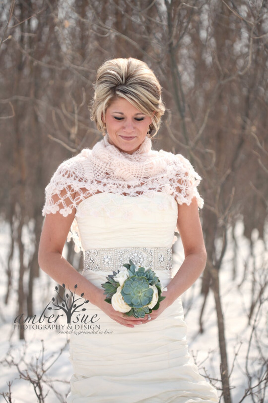 Ivory Crochet Bridal Shawl: Mohair Wedding Wrap - Etsy