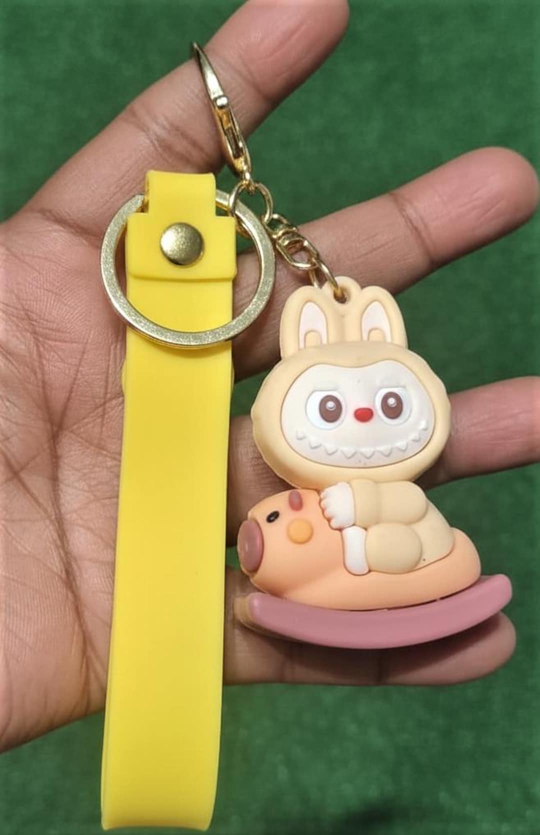 Monster Dimoo Bunny on Pig Rocker Keychain - Etsy