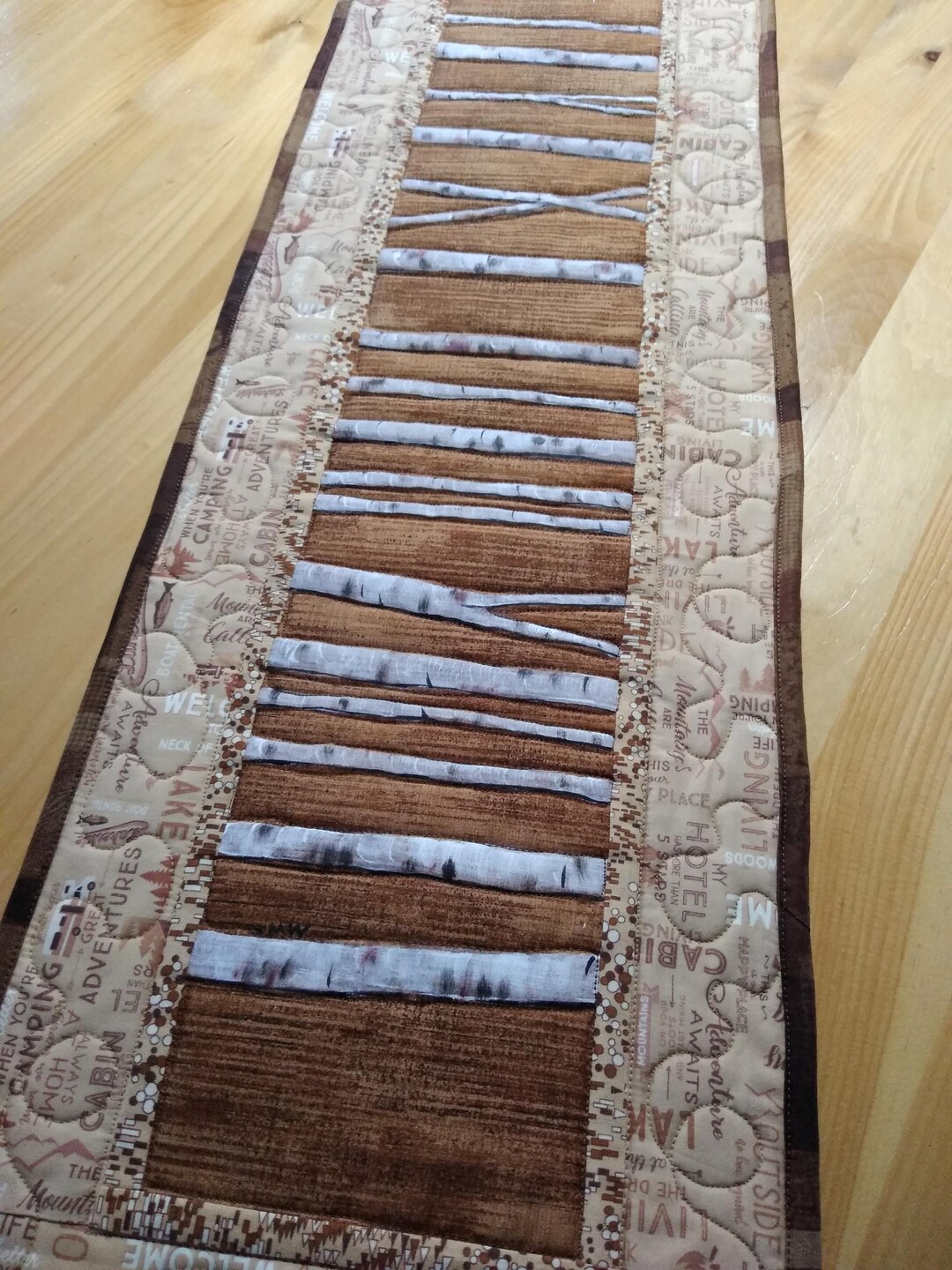 Painted Birch Tree Table Runner - Etsy