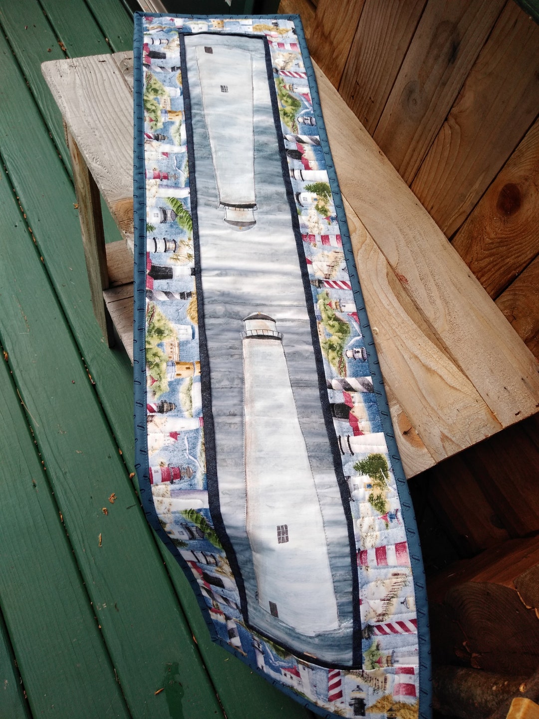 Painted Lighthouse Table Runner - Etsy