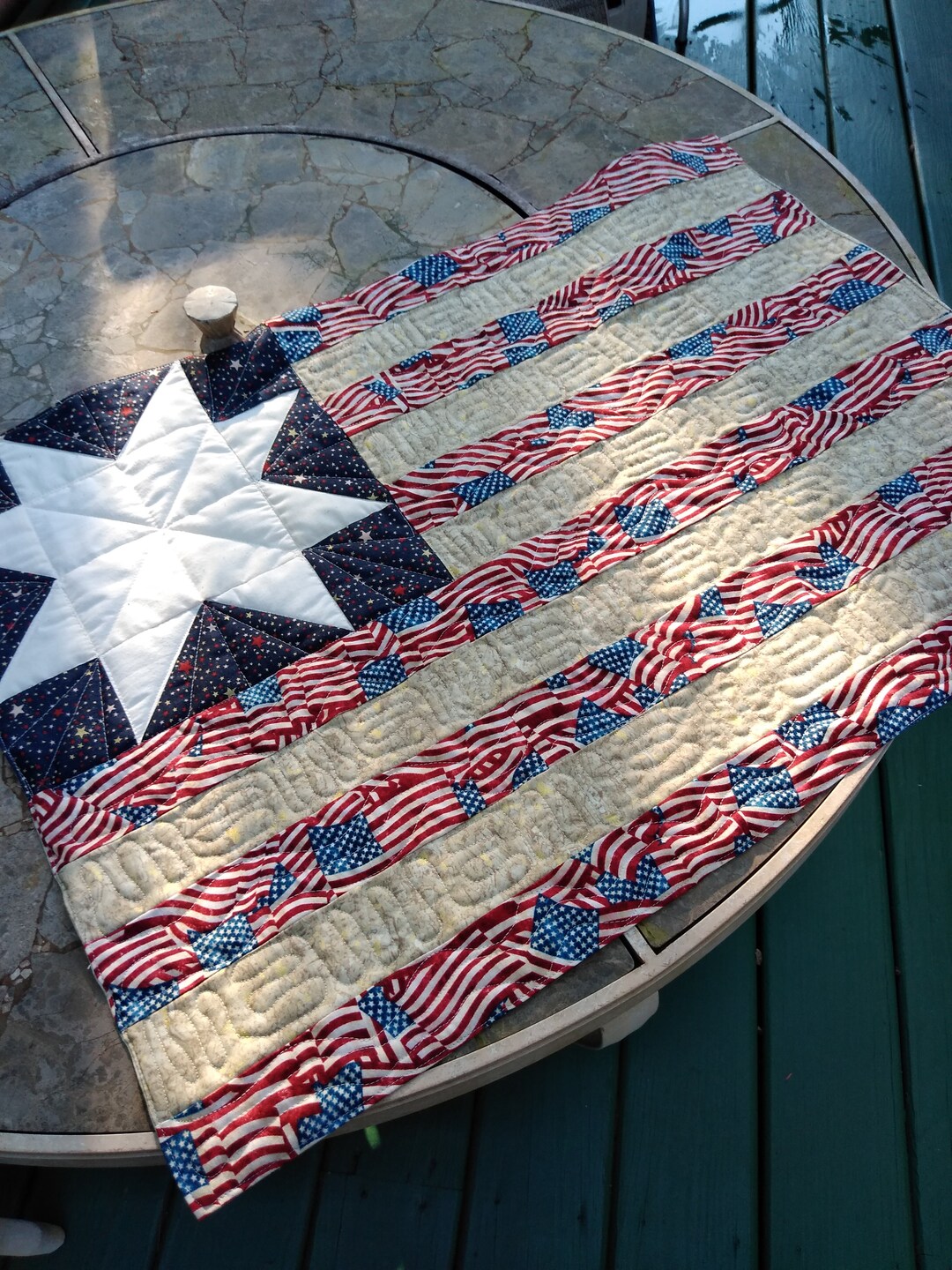 Quilted Flag , Wall Hanging , Table Runner - Etsy