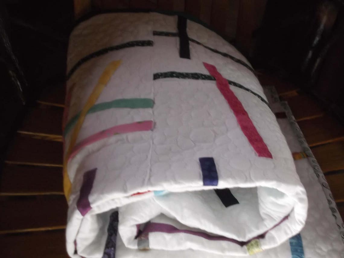Cotton Lap Quilt, White Modern Quilt - Etsy