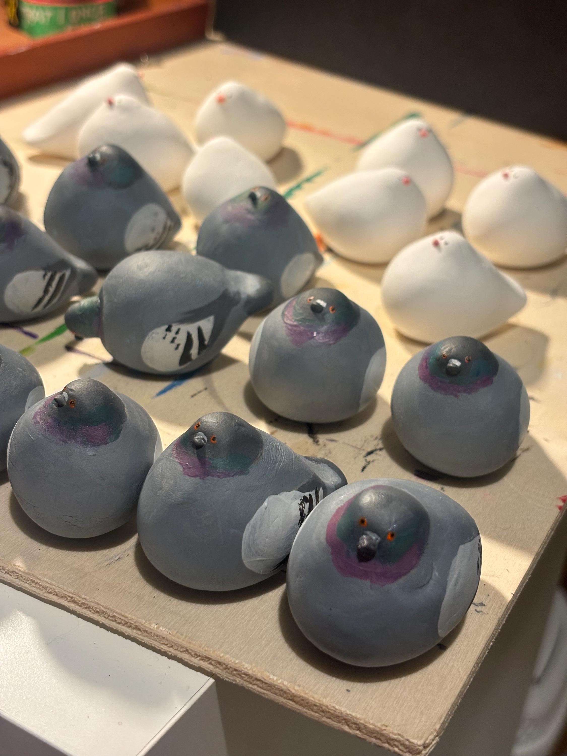 Pigeons Made of Ultra Light Clay - Etsy