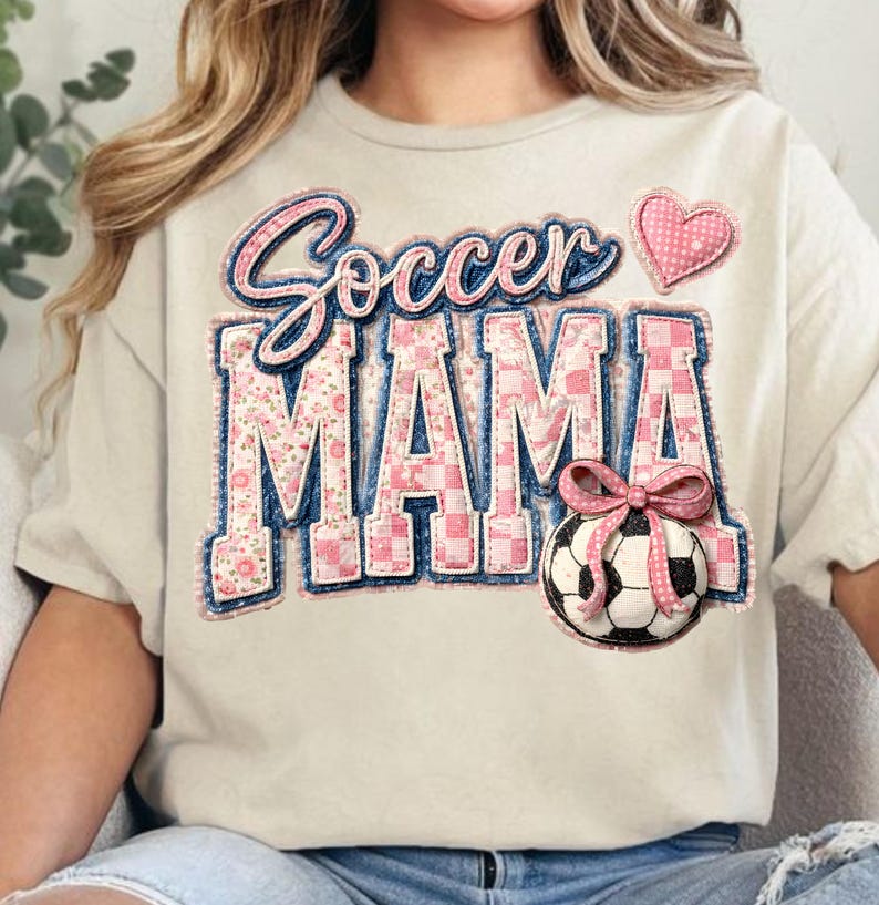 Soccer Mama PNG | Floral Patchwork Sublimation Design (digital Download ...