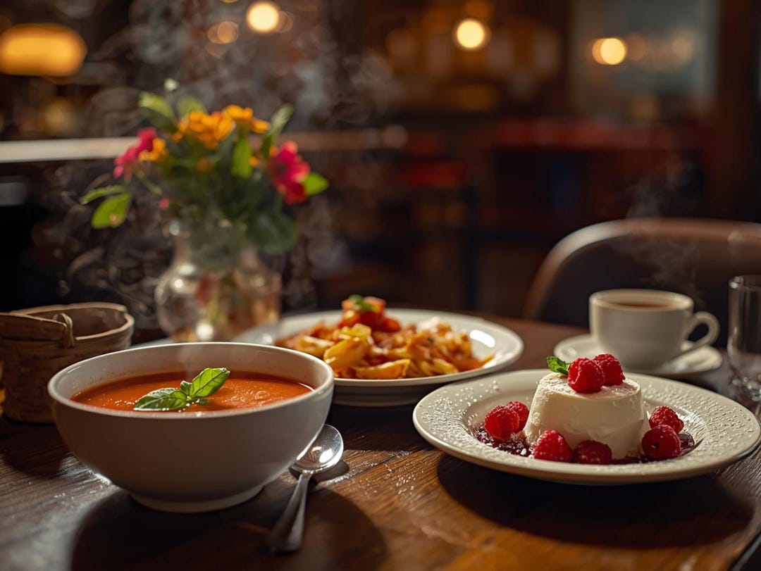 Easy Italian Dinner Menu | Tomato Soup, Penne Al Salmone & Panna Cotta ...