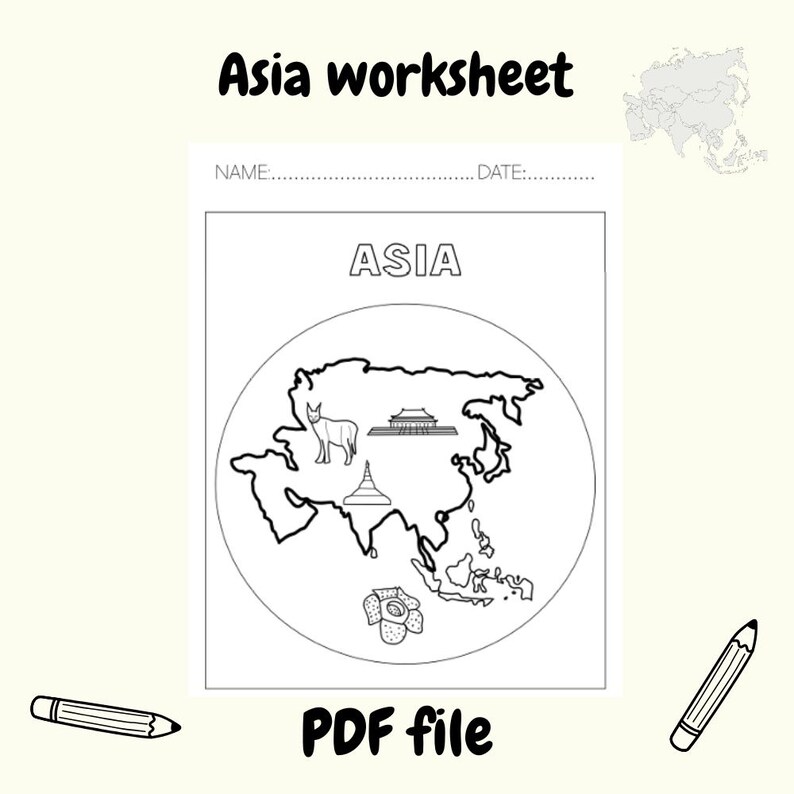 Bundle Geography Worksheet, Natural, Animal, Matching and Coloring ...