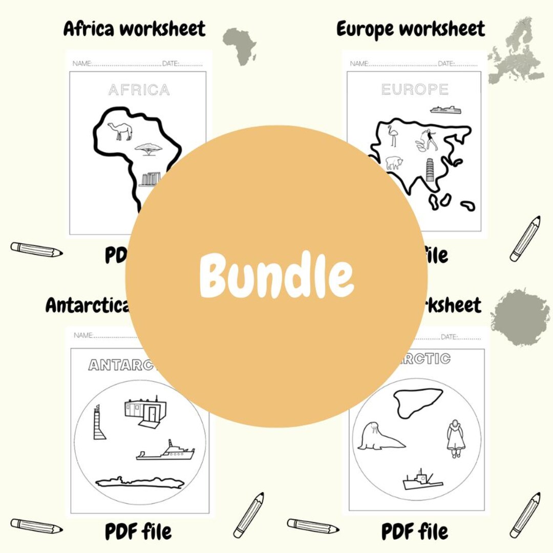 Bundle Geography Worksheet, Natural, Animal, Matching and Coloring ...