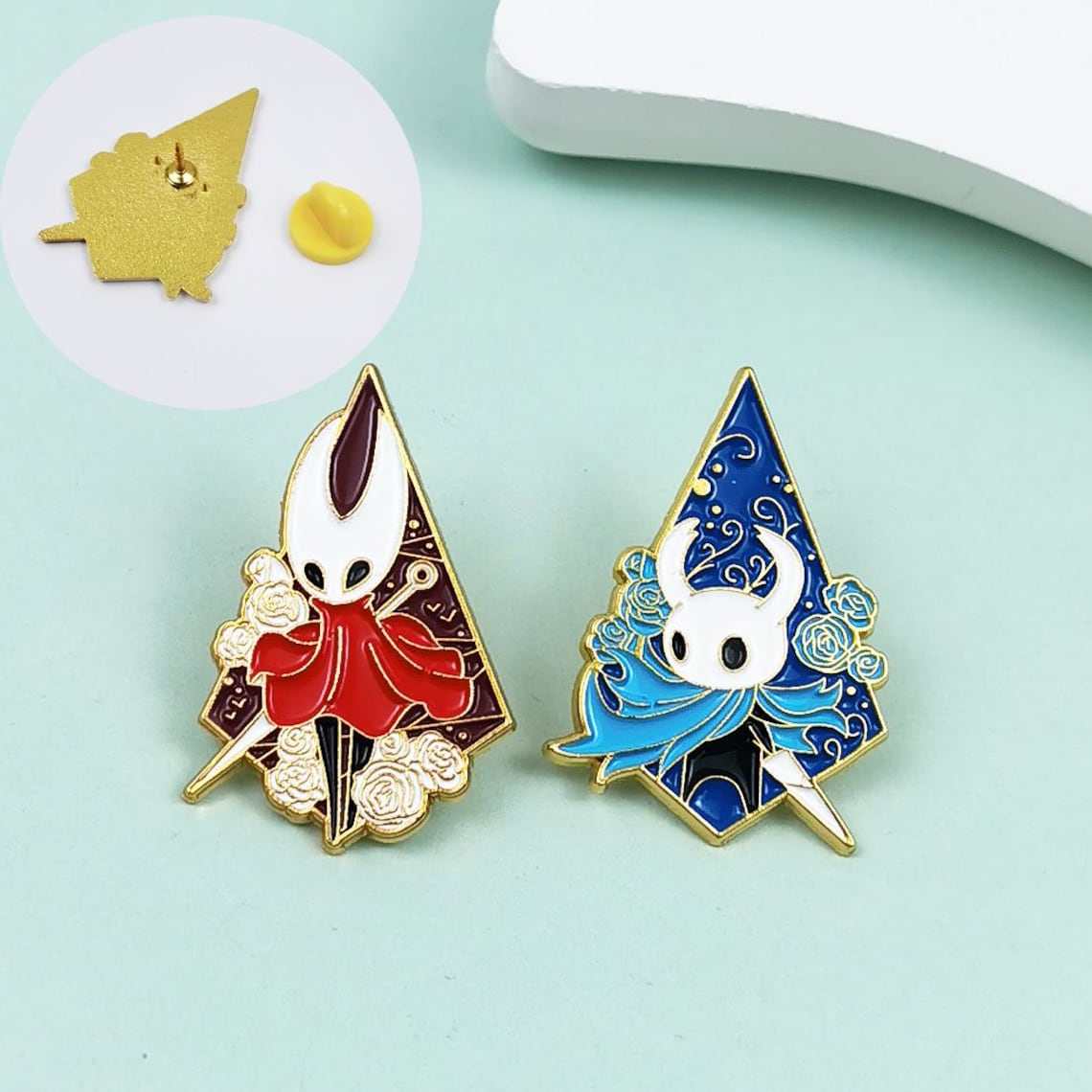 Hollow Knight Pin | Knight & Hornet Style Pins | Hard Enamel Badge ...