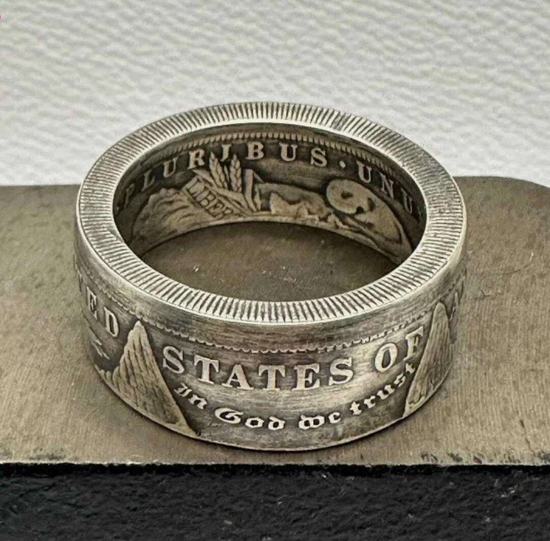 90% Silver - Morgan Silver Dollar Coin Ring - Sizes 9-15 - Etsy