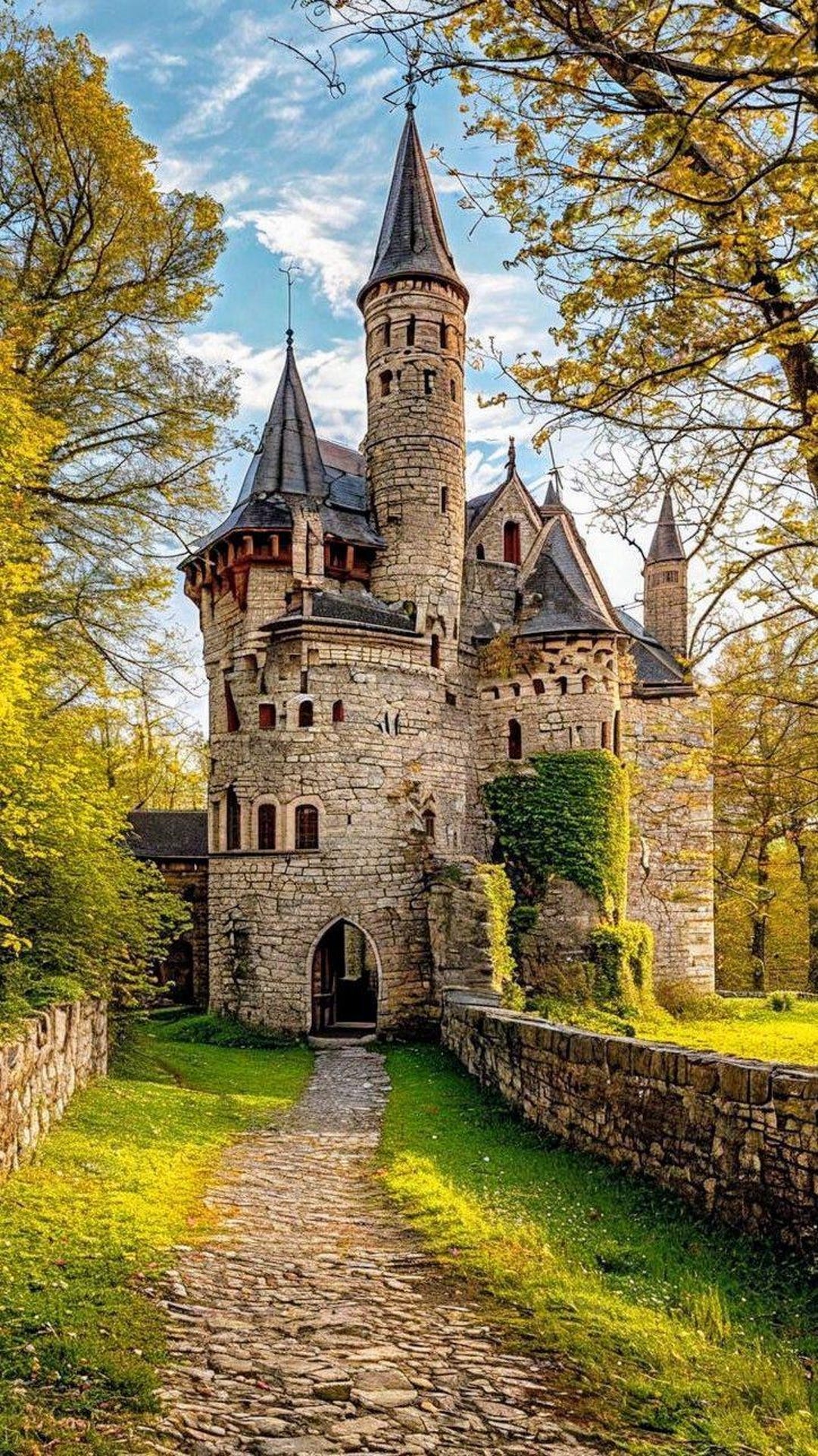 Fairytale Stone Castle Wall Art | Enchanted Medieval Fortress | Fantasy ...