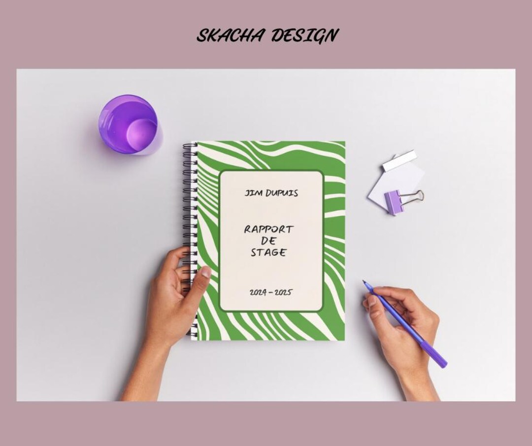 Personalized Cover Page for Professional File or Internship to Print - Etsy