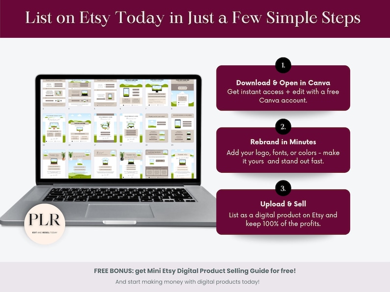 Digital Download Template Bundle, 70 Etsy Shop Downloadable ...