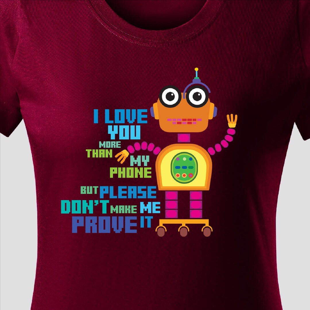 Funny Robot Love Quote SVG PNG: Sarcastic Valentine Design (digital ...