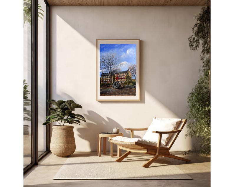 Christmas in Ramsbottom - Festive Acrylic Art Print | Lancashire Winter ...