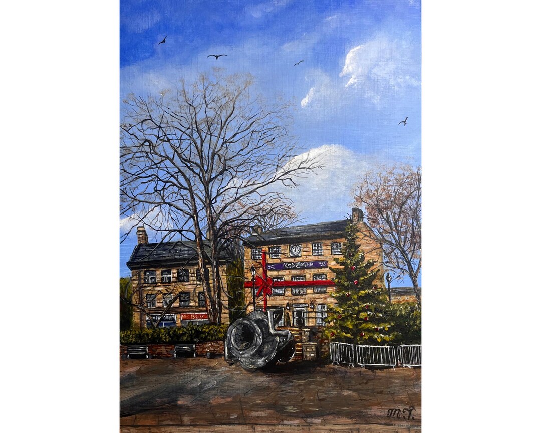 Christmas in Ramsbottom - Festive Acrylic Art Print | Lancashire Winter ...