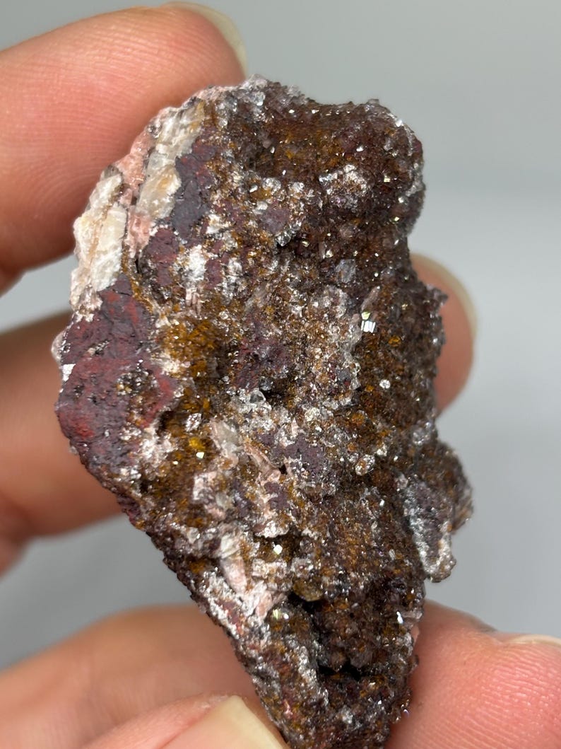 37g Rare South African Manganese Matrix Specimen Sparkling Micro ...