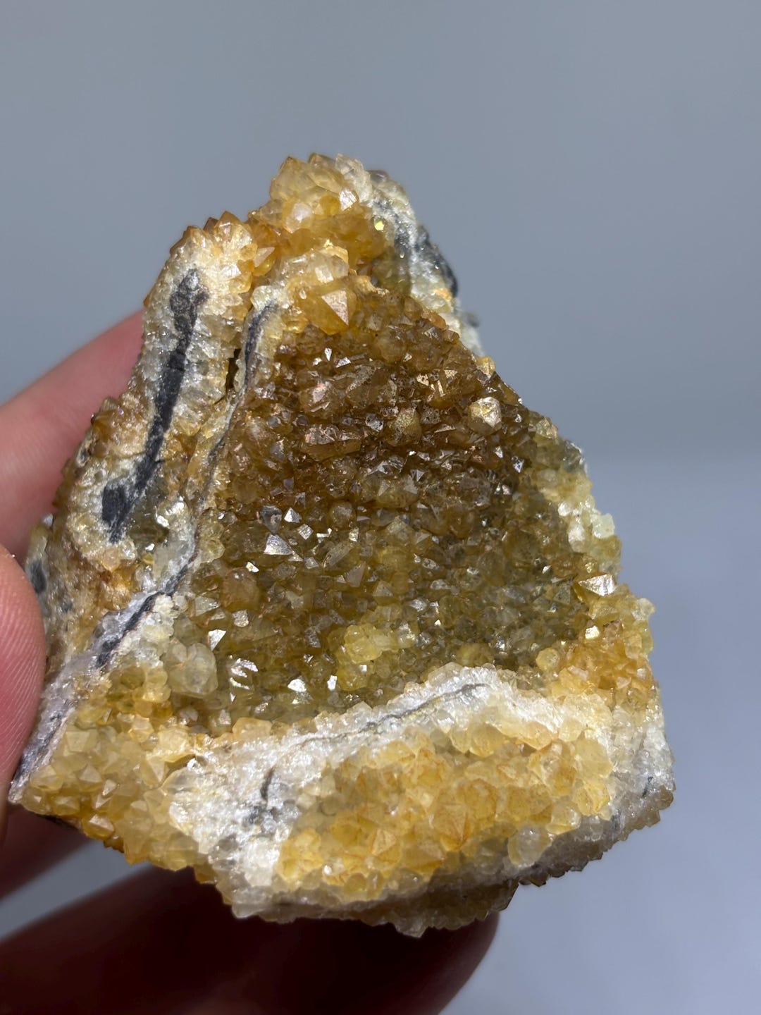 285g Rare Honeycomb Citrine Druzy With Antimony Inclusions – Natural ...