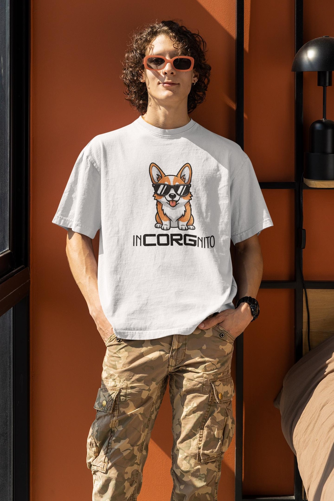 Incorgnito Corgi T-shirt – Subtle Funny Dog Shirt for Corgi Lovers ...