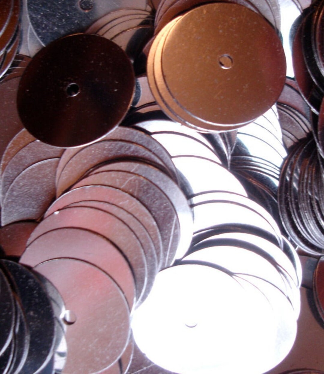 100 X Moroccan Silver Colour Mozuna Metal Sequin Discs for Handira ...