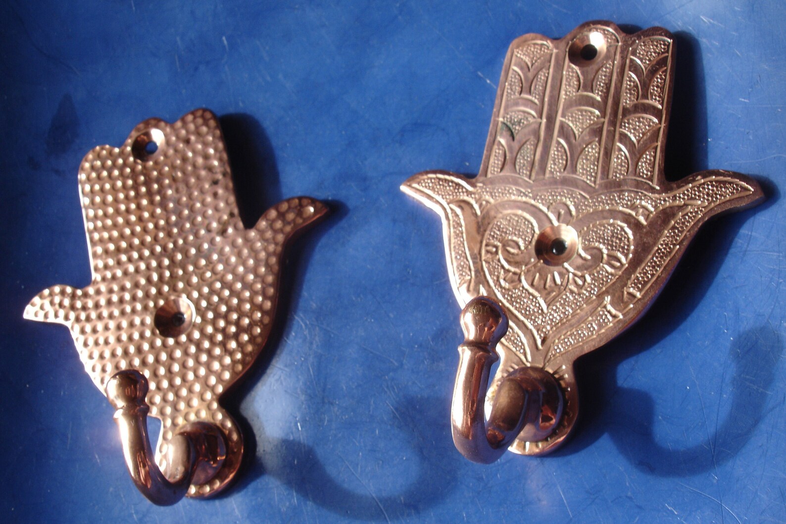 Moroccan COPPER Wall Mounted Hamsa Hand With HOOK - VARIOUS L11 Cm - Etsy