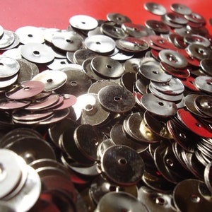 600 X Moroccan Silver Colour Mozuna Metal Sequin Discs for Handira ...