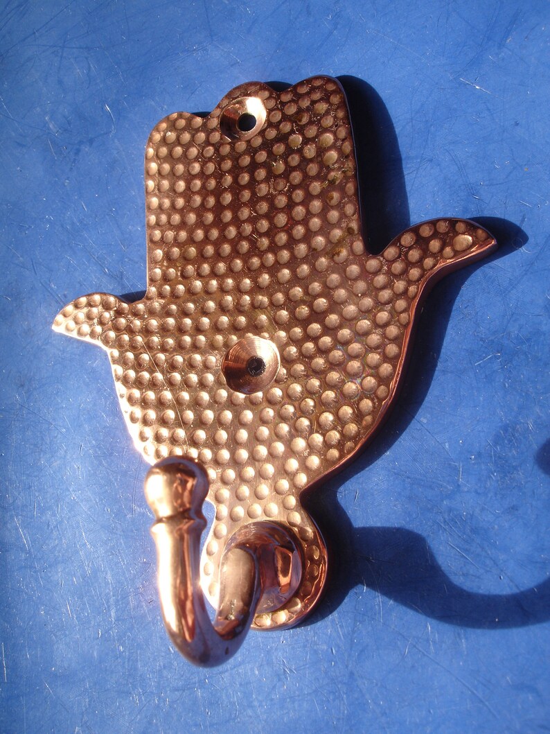 Moroccan COPPER Wall Mounted Hamsa Hand With HOOK - VARIOUS L11 Cm - Etsy