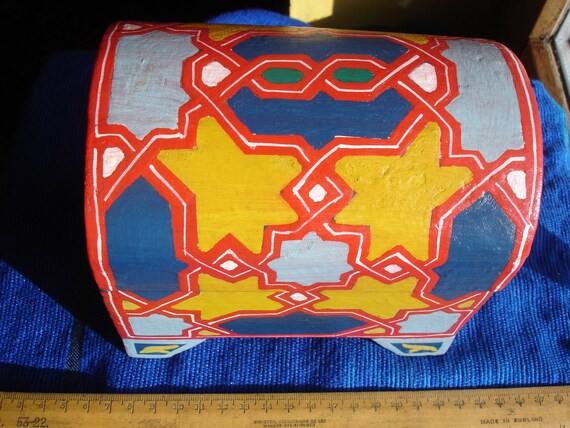 Moroccan Wooden Hand Painted Jewellery Large Treasure Box. 20 | Etsy