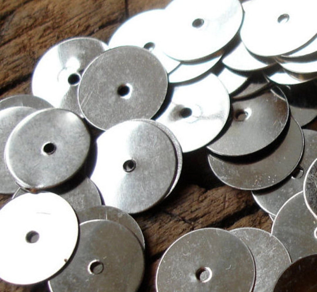 100 X Moroccan Silver Colour Mozuna Metal Sequin Discs for Handira ...