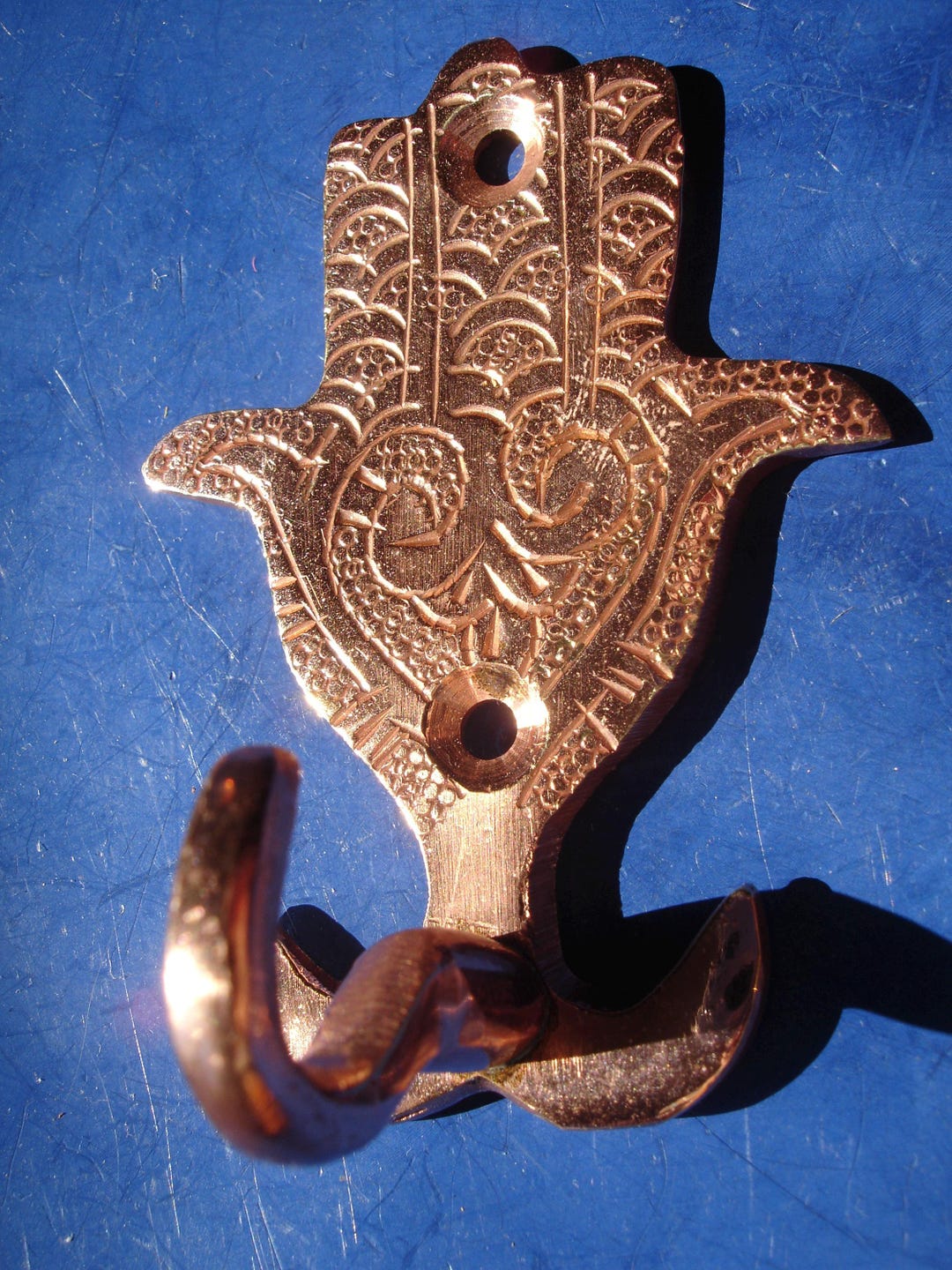 Moroccan COPPER Wall Mounted Hamsa Hand With HOOK - VARIOUS L85 Mm - Etsy