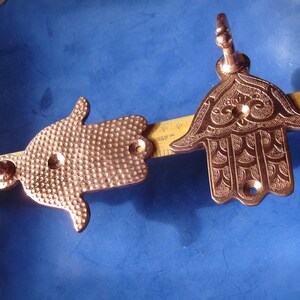 Moroccan COPPER Wall Mounted Hamsa Hand With HOOK - VARIOUS L11 Cm - Etsy