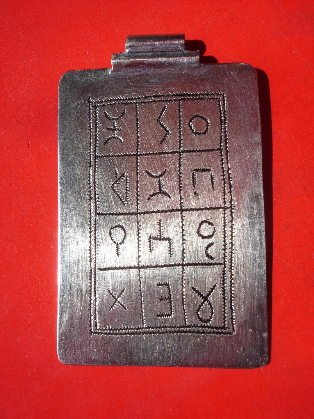 Niger Tuareg Hand Engraved Amazigh Tifinagh Alphabet Pendant With ...
