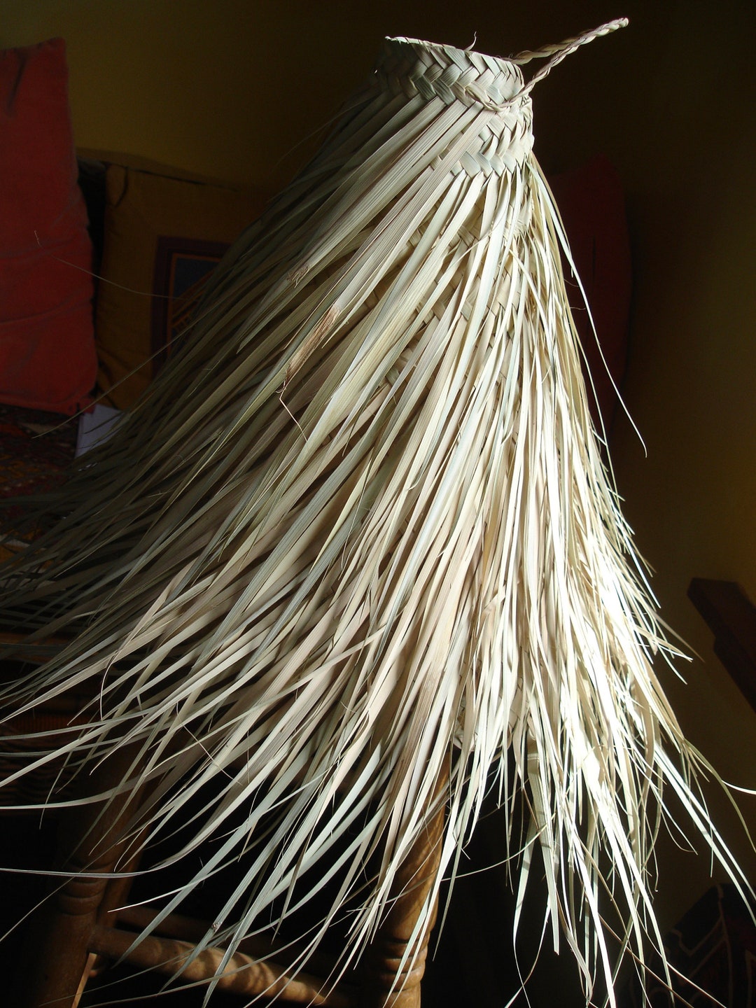 Moroccan Handmade Raffia Bohemian Light Pendant, Open Work Lampshade or ...