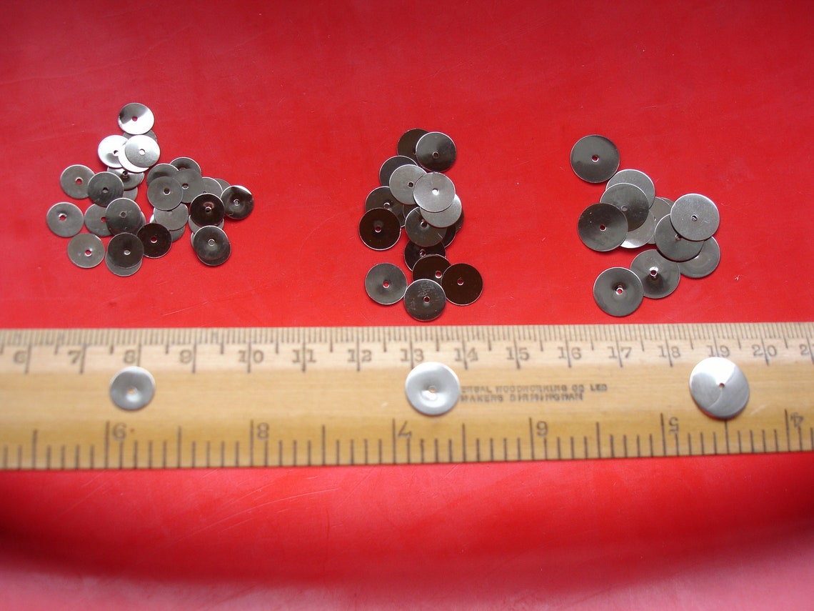 100 X Moroccan Silver Colour Mozuna Metal Sequin Discs for - Etsy