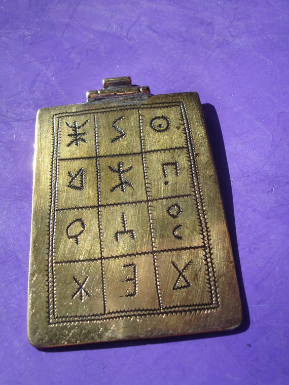 Niger Tuareg Hand Engraved BRASS Amazigh Tifinagh Alphabet - Etsy