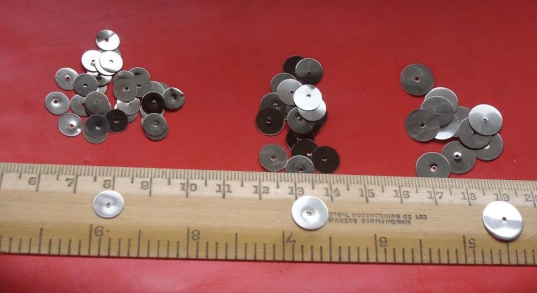100 X Moroccan Silver Colour Mozuna Steel Sequin Discs for Handira ...