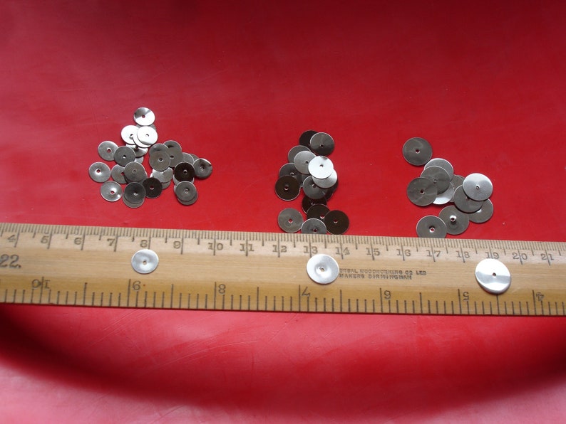 100 X Moroccan Silver Colour Mozuna Metal Sequin Discs for - Etsy