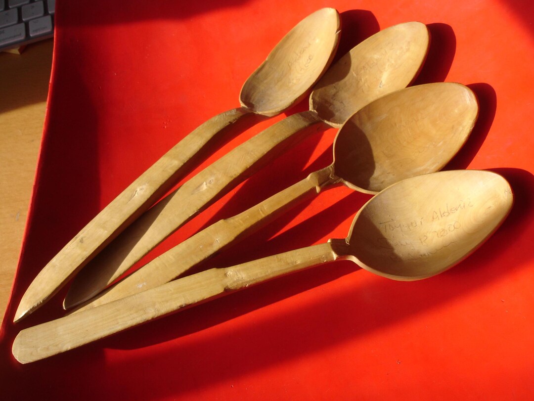 Set of Four Hand Made Turkish Kaşıklar Wooden Musical Spoons L21 Cm - Etsy