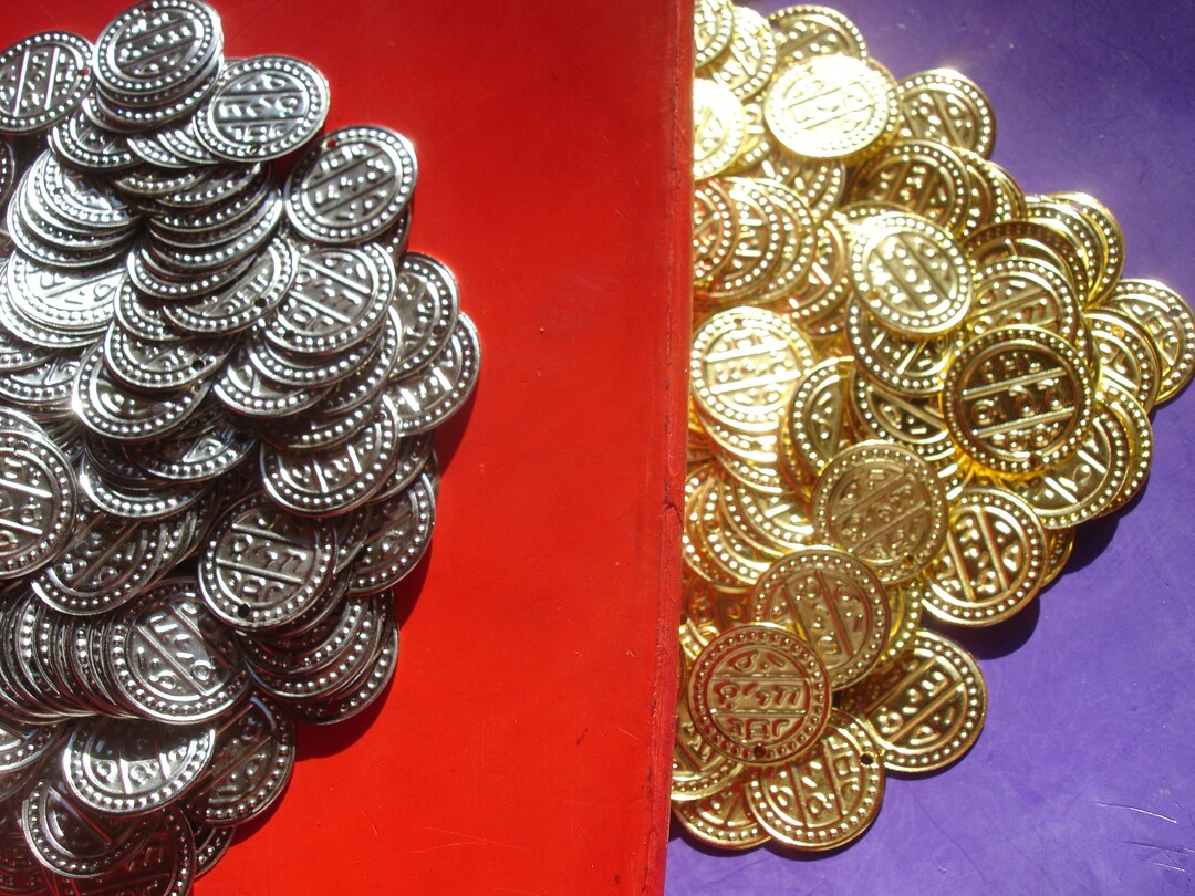 100 X Moroccan Shiny Hip Scarf Belly Dance Disc Imitation Silver OR ...