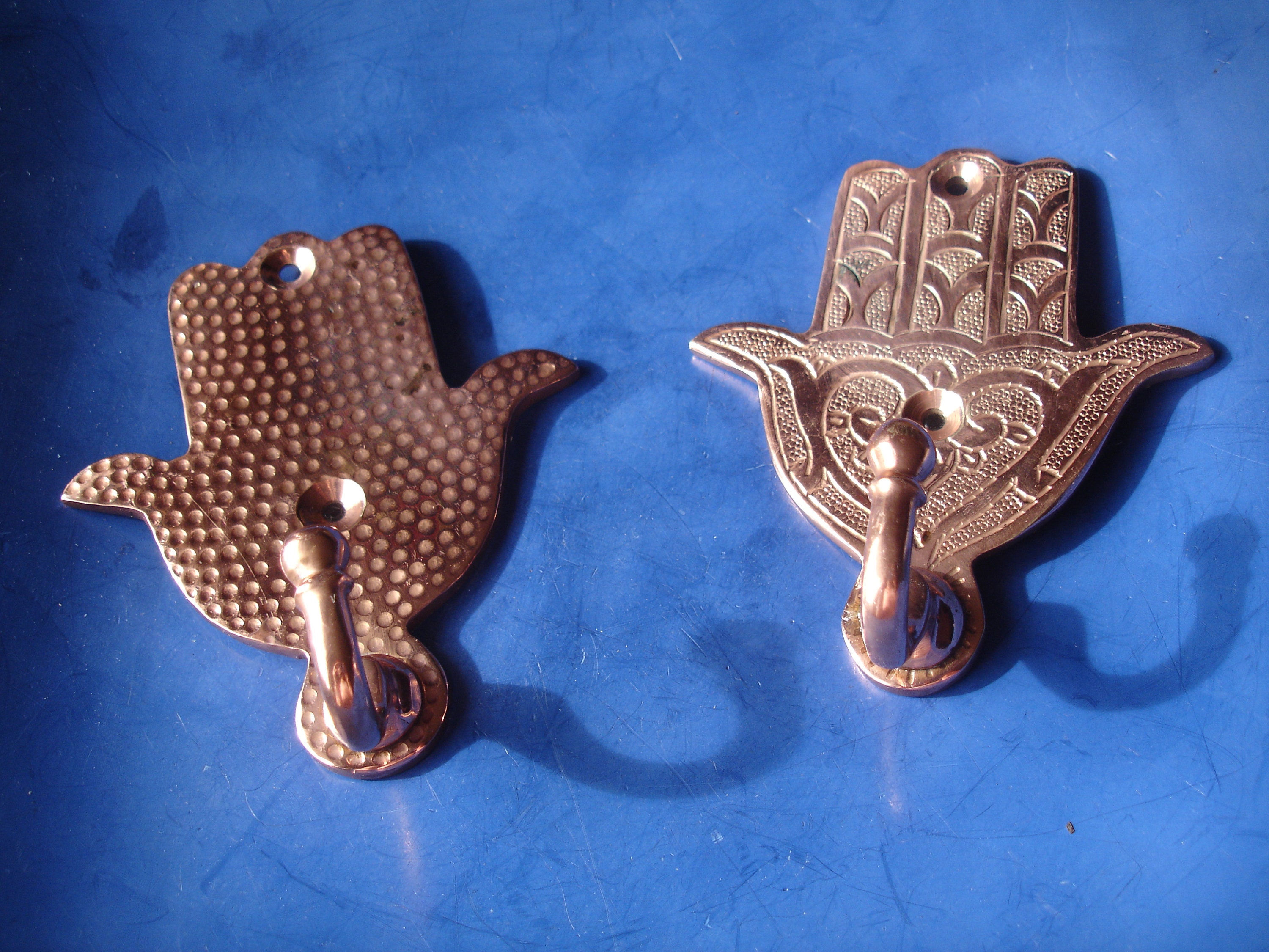 Moroccan COPPER Wall Mounted Hamsa Hand With HOOK - VARIOUS L11 Cm - Etsy