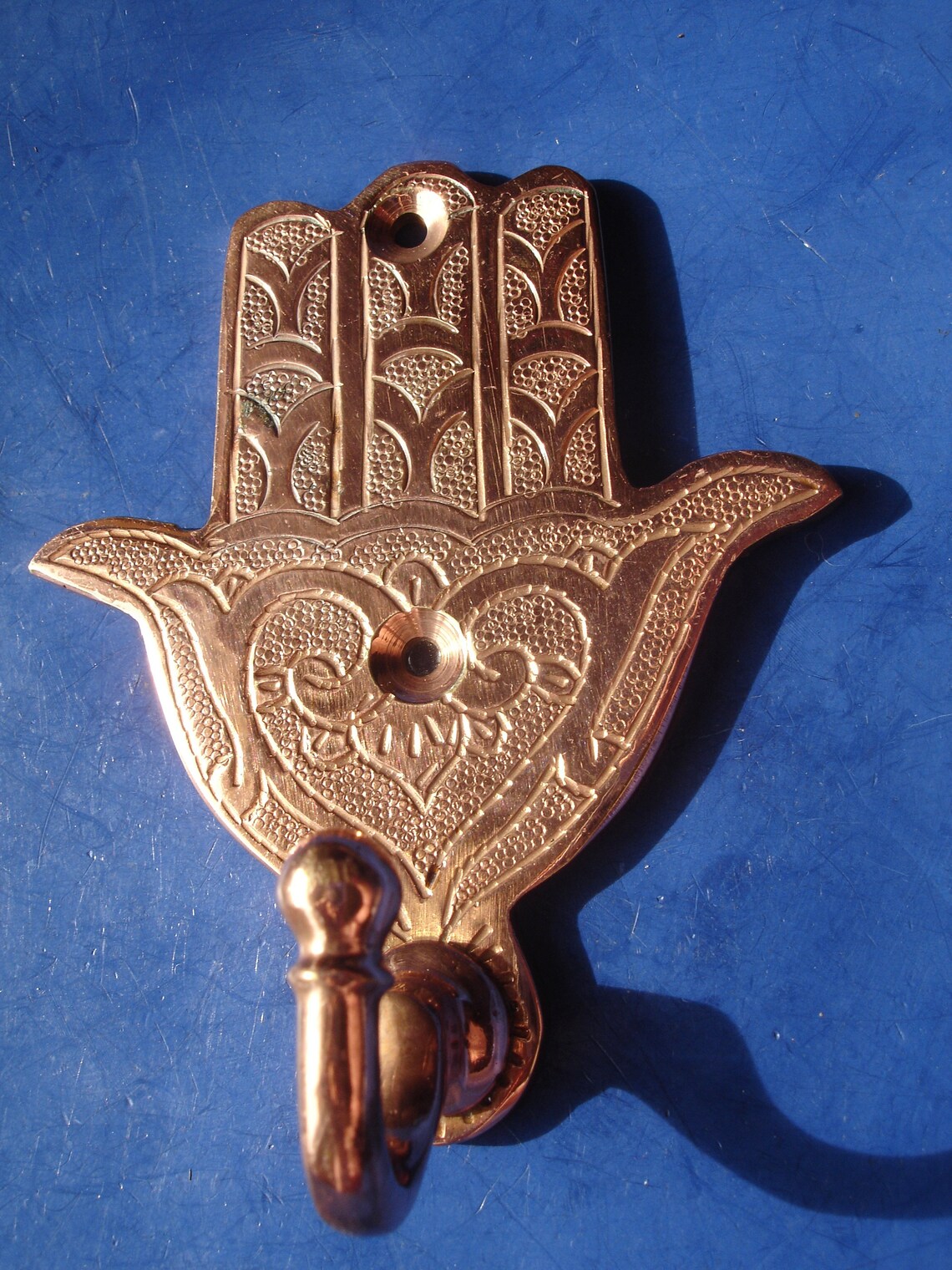 Moroccan COPPER Wall Mounted Hamsa Hand With HOOK - VARIOUS L11 Cm - Etsy